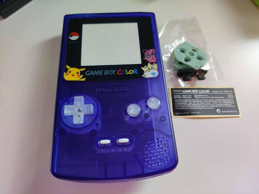 Gameboy Color Clear Dark Purple Replacement Housing Shell With - Etsy