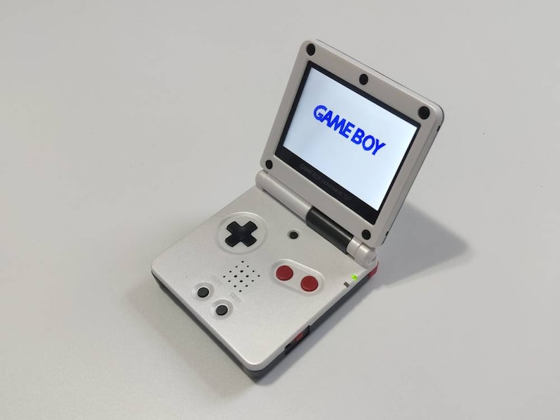 Custom GBA SP IPS V2 Screen Solid White & Black Modded With 10 - Etsy