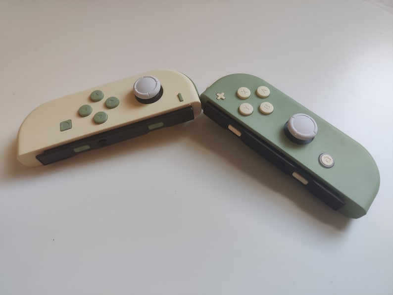 Custom Nintendo Switch Joycon Light Cream & Matcha Green - Etsy