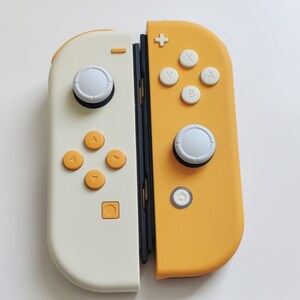 Custom Nintendo Switch Joycon Light Cream & Yellow Joycon Controller ...