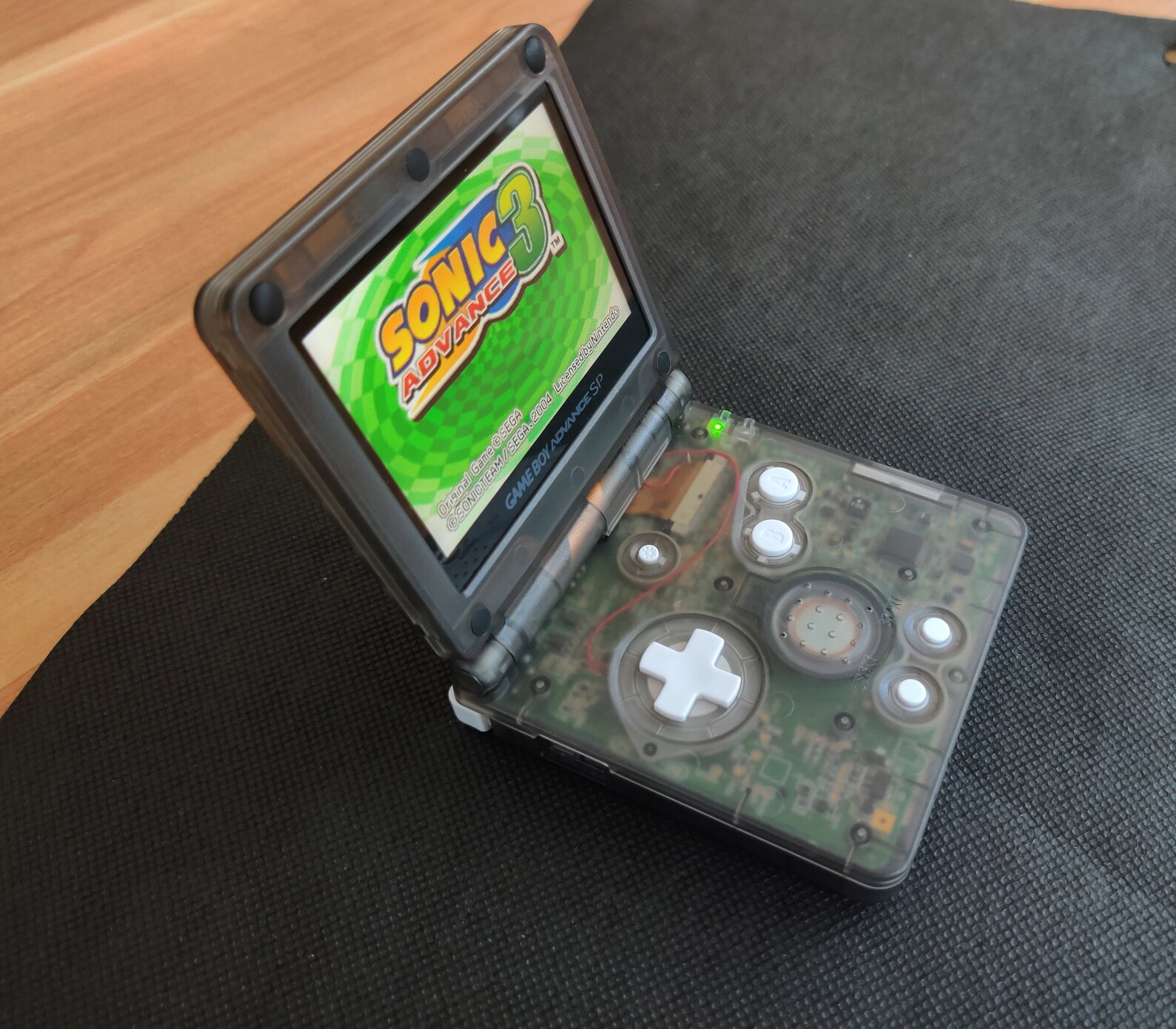 Gameboy Advance SP IPS V2 SCREEN Transparent Black Custom Mint | Etsy