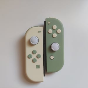 Custom Nintendo Switch Joycon Light Cream & Matcha Green Joycon ...