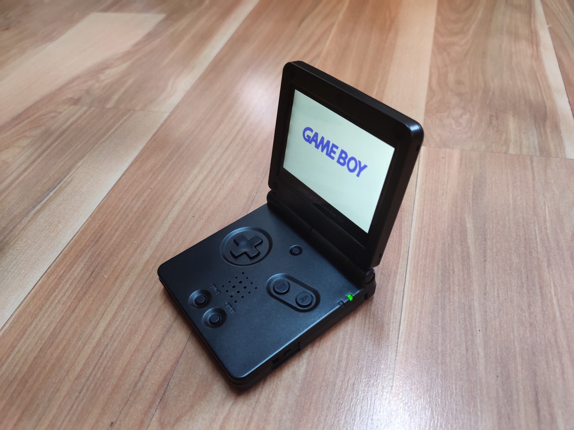 Gameboy Advance SP Solid Black Color AGS IPS Screen Mod With | Etsy