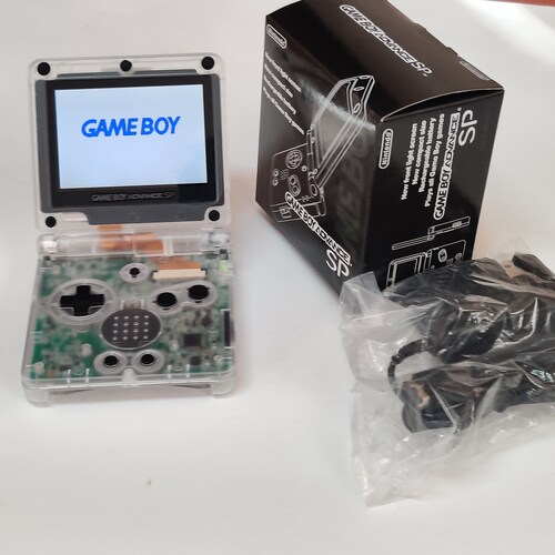 Gameboy Advance SP Transparent Clear Red IPS V2 Screen Mod - Etsy