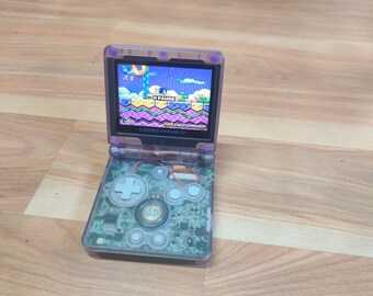 Gameboy Advance SP IPS V2 Screen Mod Dark Transparent Purple | Etsy