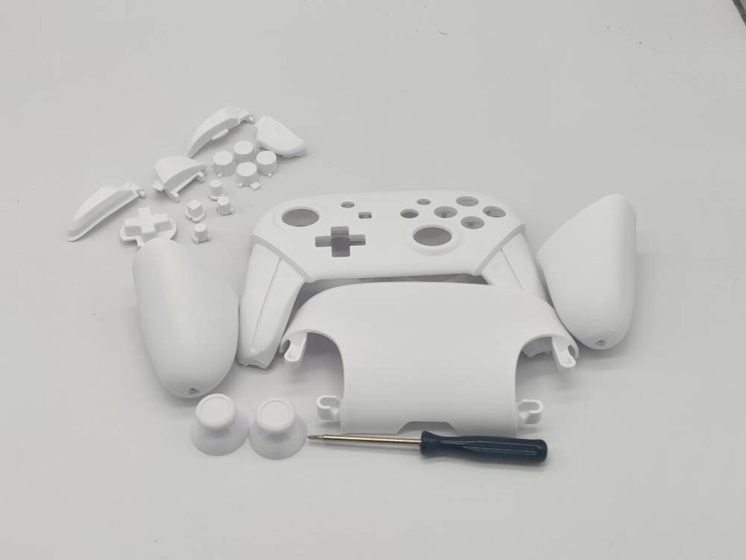Nintendo Switch Pro Controller White Shell & Buttons DIV Kits With ...