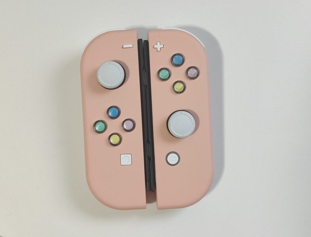 Custom Nintendo Switch Joycon Mandy Pink With Heart Buttons Joycon ...
