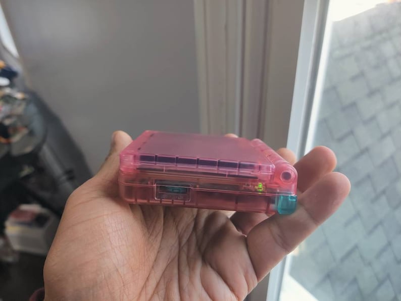 Custom GBA SP IPS V2 Screen Clear Cherry Pink With Clear - Etsy