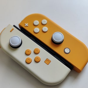 Custom Nintendo Switch Joycon Light Cream & Yellow Joycon Controller ...