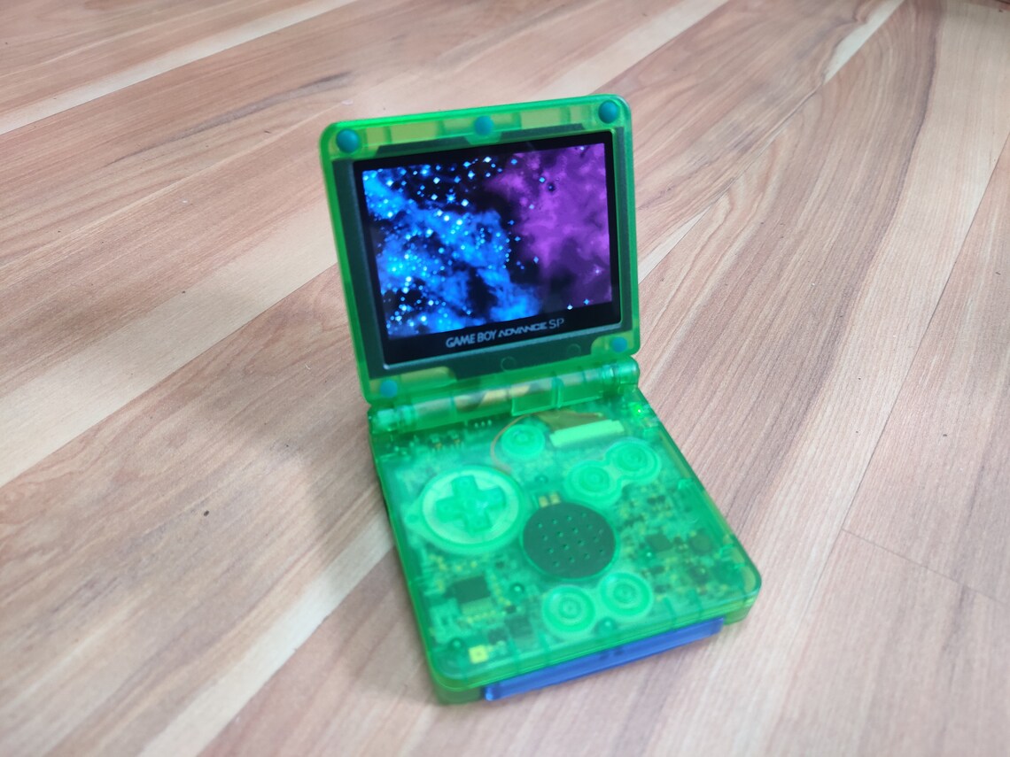 Gameboy Advance SP Transparent Green With Clear Green Button - Etsy