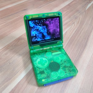 Gameboy Advance SP Transparent Green With Clear Green Button Color AGS ...