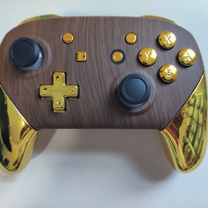 Custom Nintendo Switch Pro Controller Wooden Replacement Shell With ...
