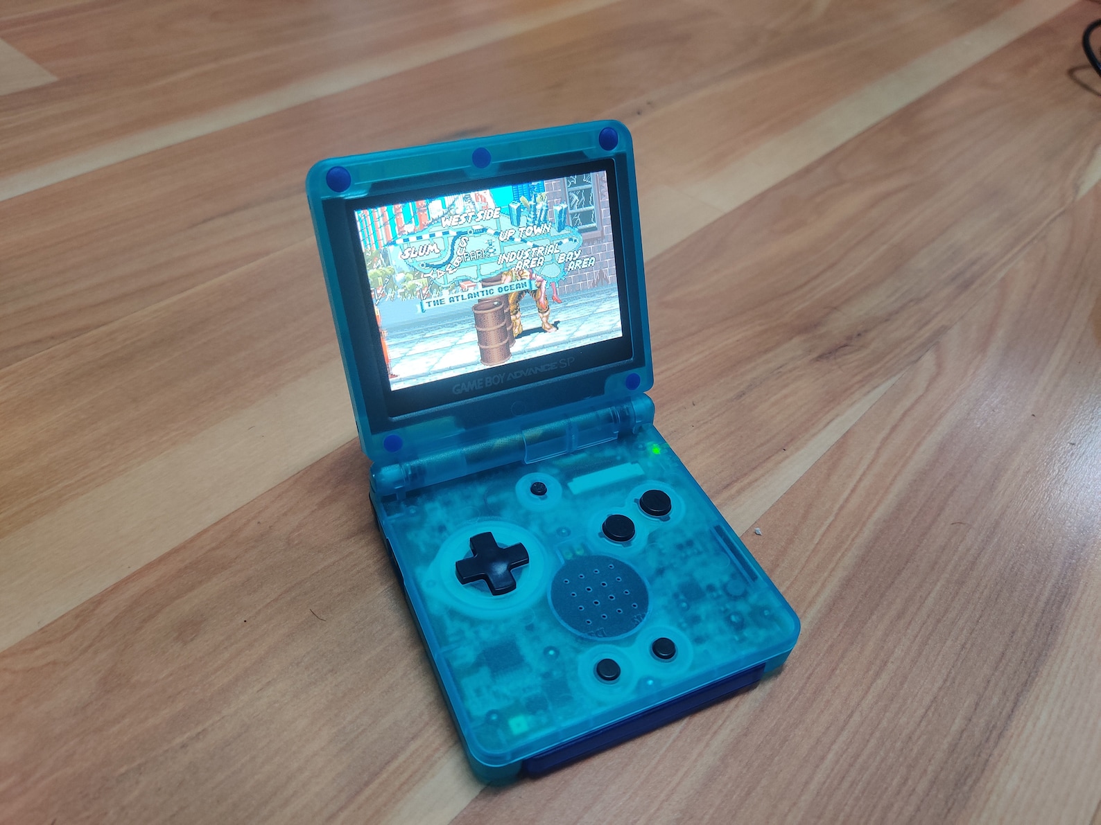 Gameboy Advance SP Transparent Clear Sky Blue IPS V2 Screen | Etsy