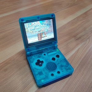Gameboy Advance SP Transparent Clear Sky Blue IPS V2 Screen Mod - Etsy