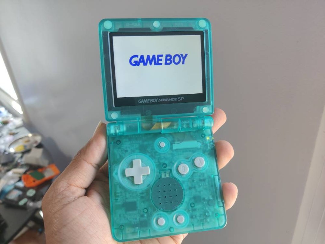 Gameboy Advance SP Clear Emerald IPS V2 Console - Etsy
