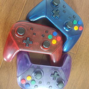 Custom Nintendo Switch Pro Controller N64 Clear Shell Choose Your Color ...