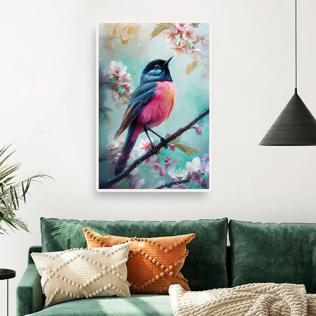Colorful Bird Illustration Print Wall Art Poster Wall Decor Five ...