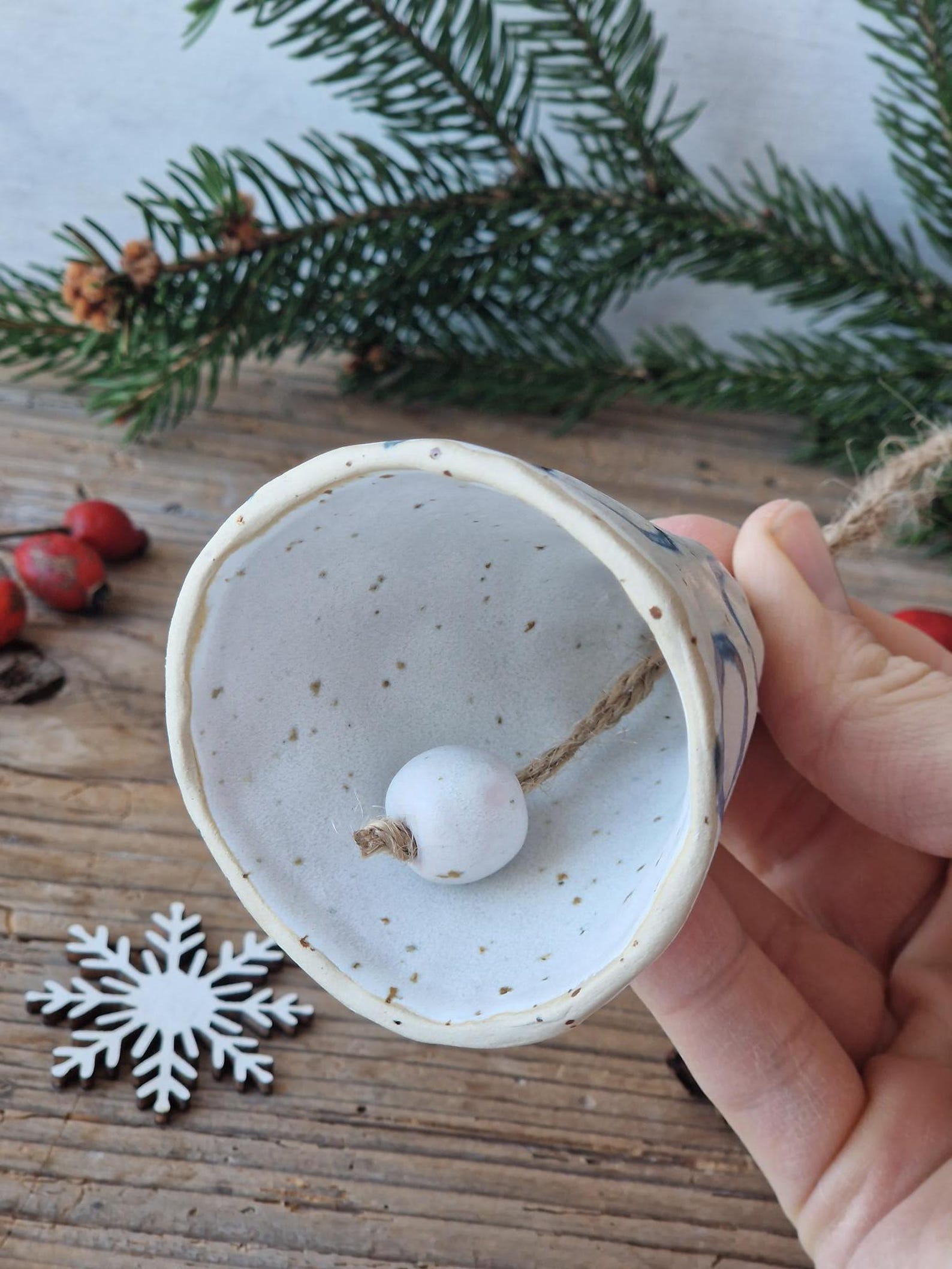 Ceramic Bells, Christmas Tree Ornaments, Handmade Holiday Decorations ...