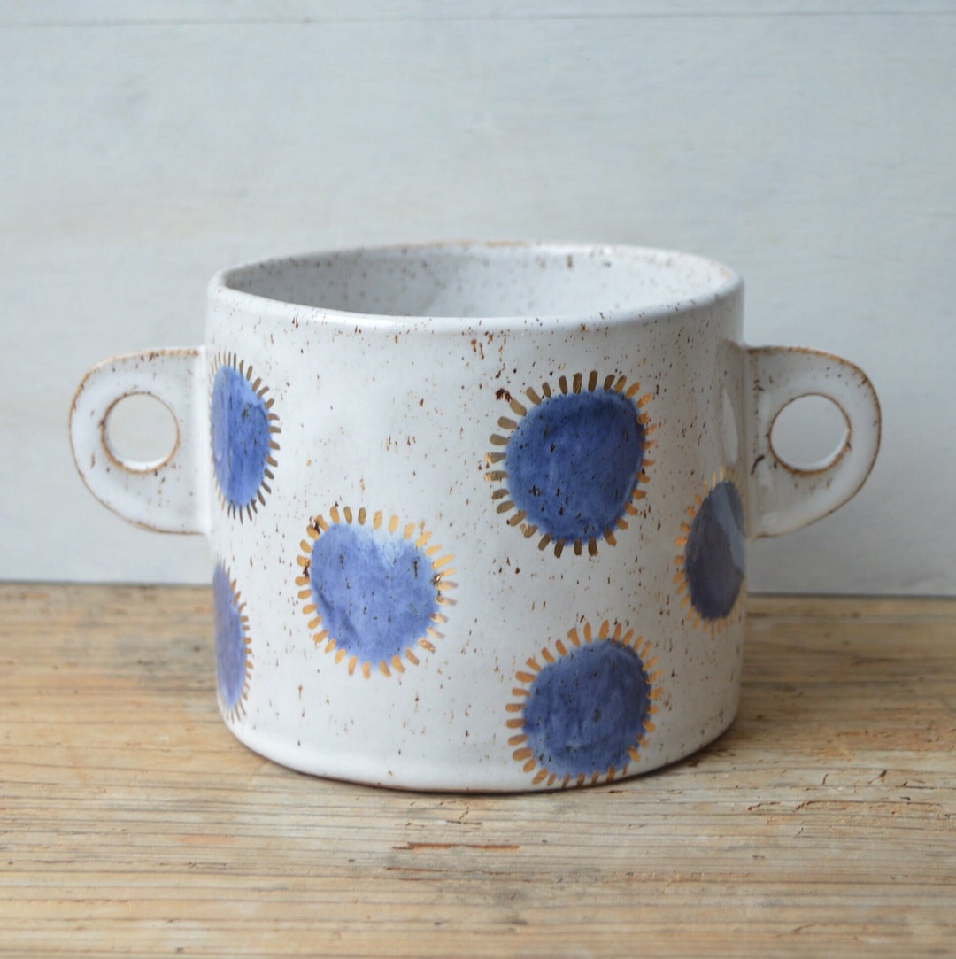 Handmade Ceramic Planter, Decorative Flower Pot Indoor, Unique Plant ...