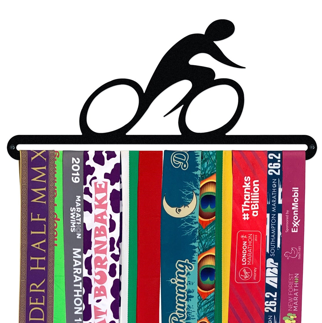 Medal Hanger Holder Metal Wall Display 'cycling Rider' - Etsy