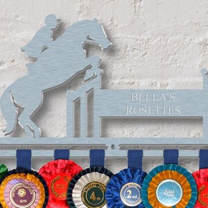 Personalised Horse Show Award Ribbon Display Holder Equestrian Rosette ...
