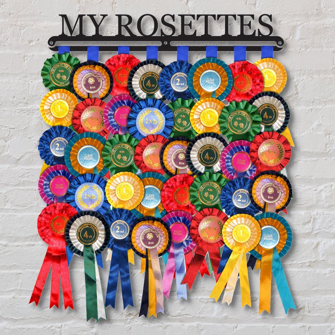Horse Show Award Ribbon Display Holder Equestrian Dog Rosette Wall ...