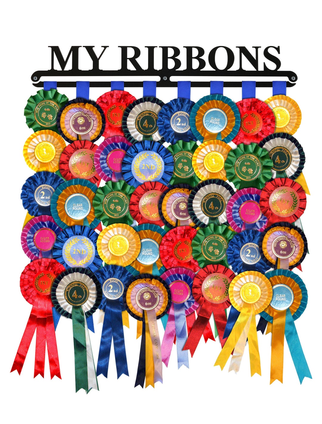 Horse Show Award Ribbon Display Holder Equestrian Dog Rosette Wall ...