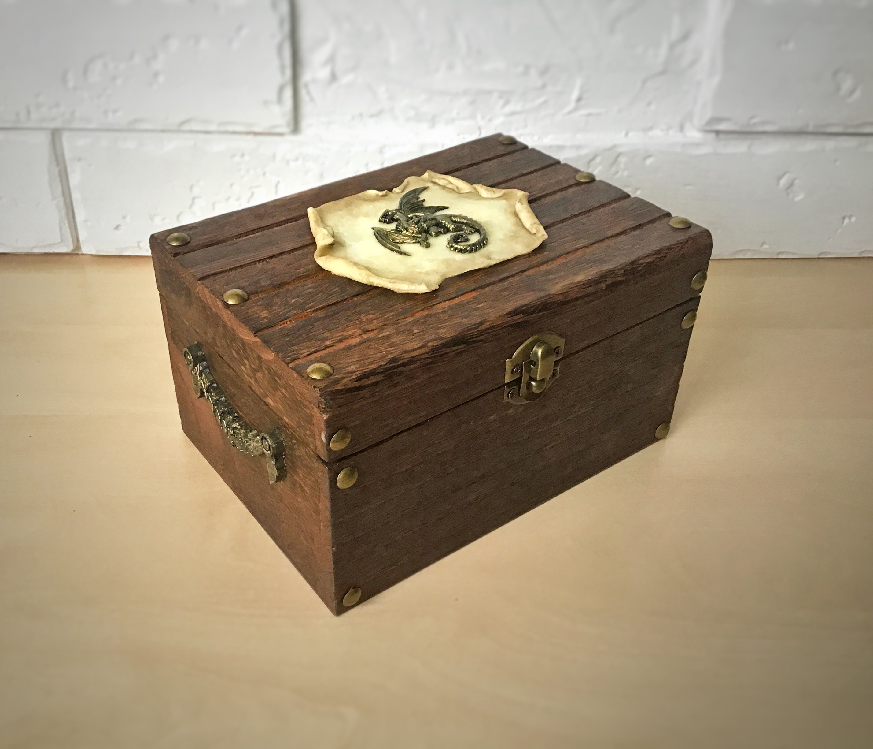 Dice chest Treasure chest Wooden dice box D&d dice box | Etsy