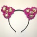 Flower Cat Ears, Cat Headband, Festival Attire, Cat Ears, Kitty Cat ...