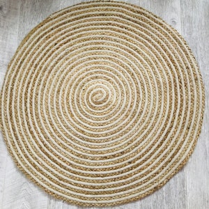 Jute Round Rug Natural Fiber Rug Handmade Braided Rug Round - Etsy