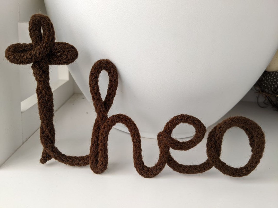 Custom Name Sign Theo Wire Name, Name Sign for Nursery Boy, Newborn ...