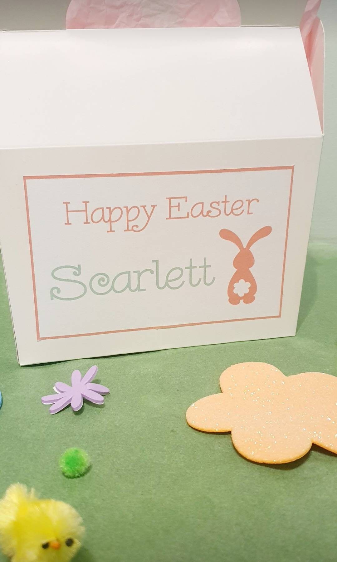 Personalised easter treat box hamper kids gift easter | Etsy