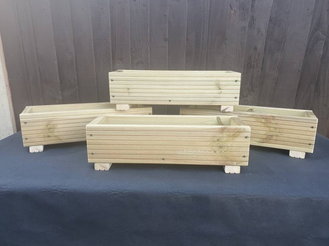 Wooden Decking Board Garden Planter/60cm X 17cm X 14.5cm - Etsy