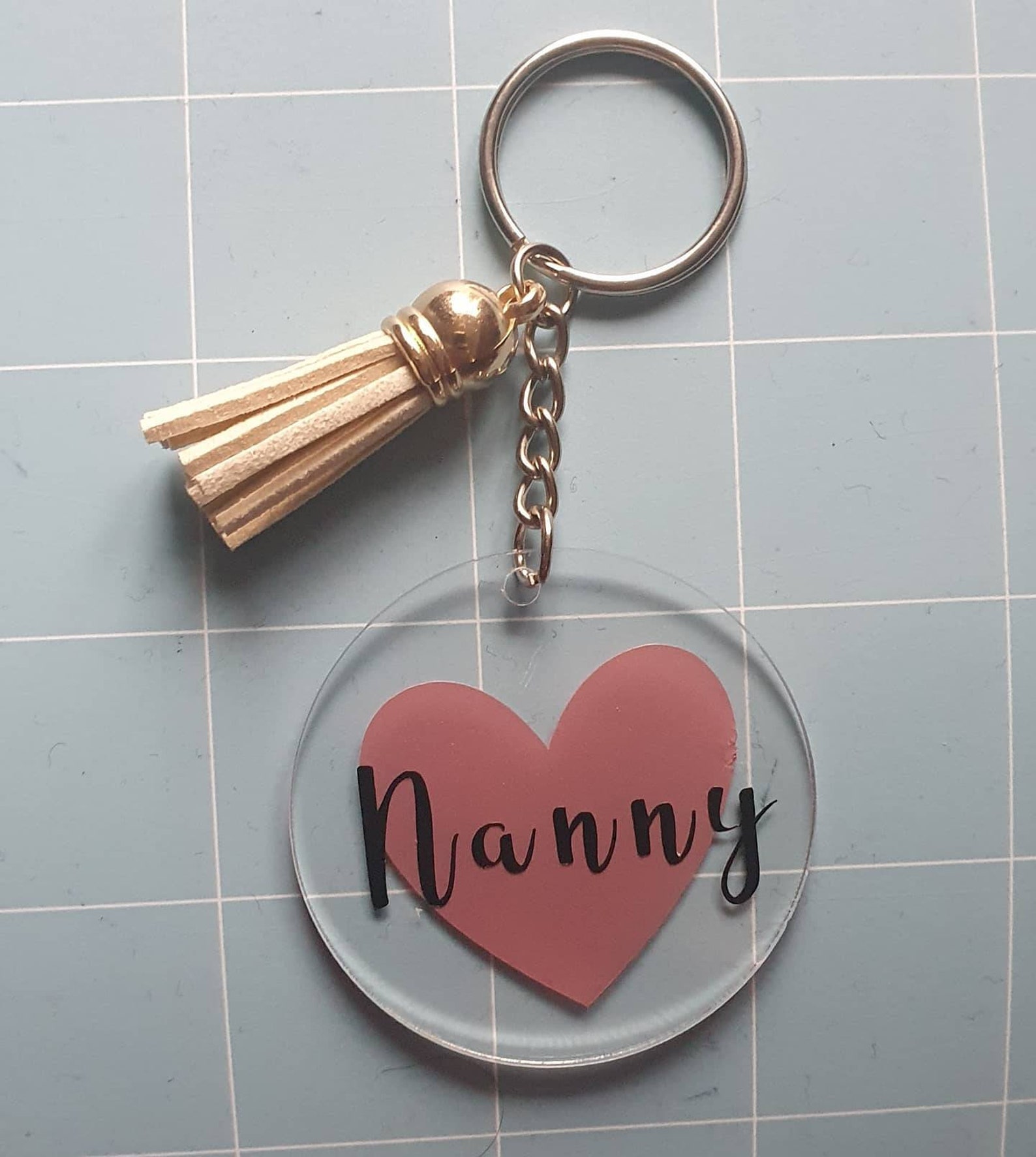 Personalised Keyring/large Initial and Name/wording of Your - Etsy