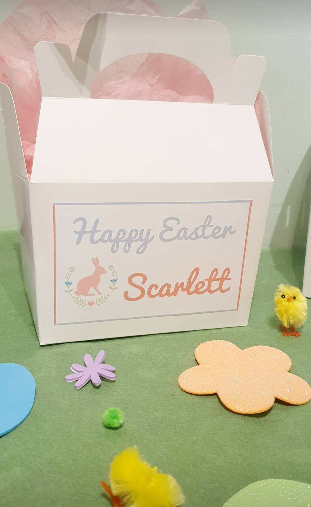 Personalised easter treat box hamper kids gift easter | Etsy