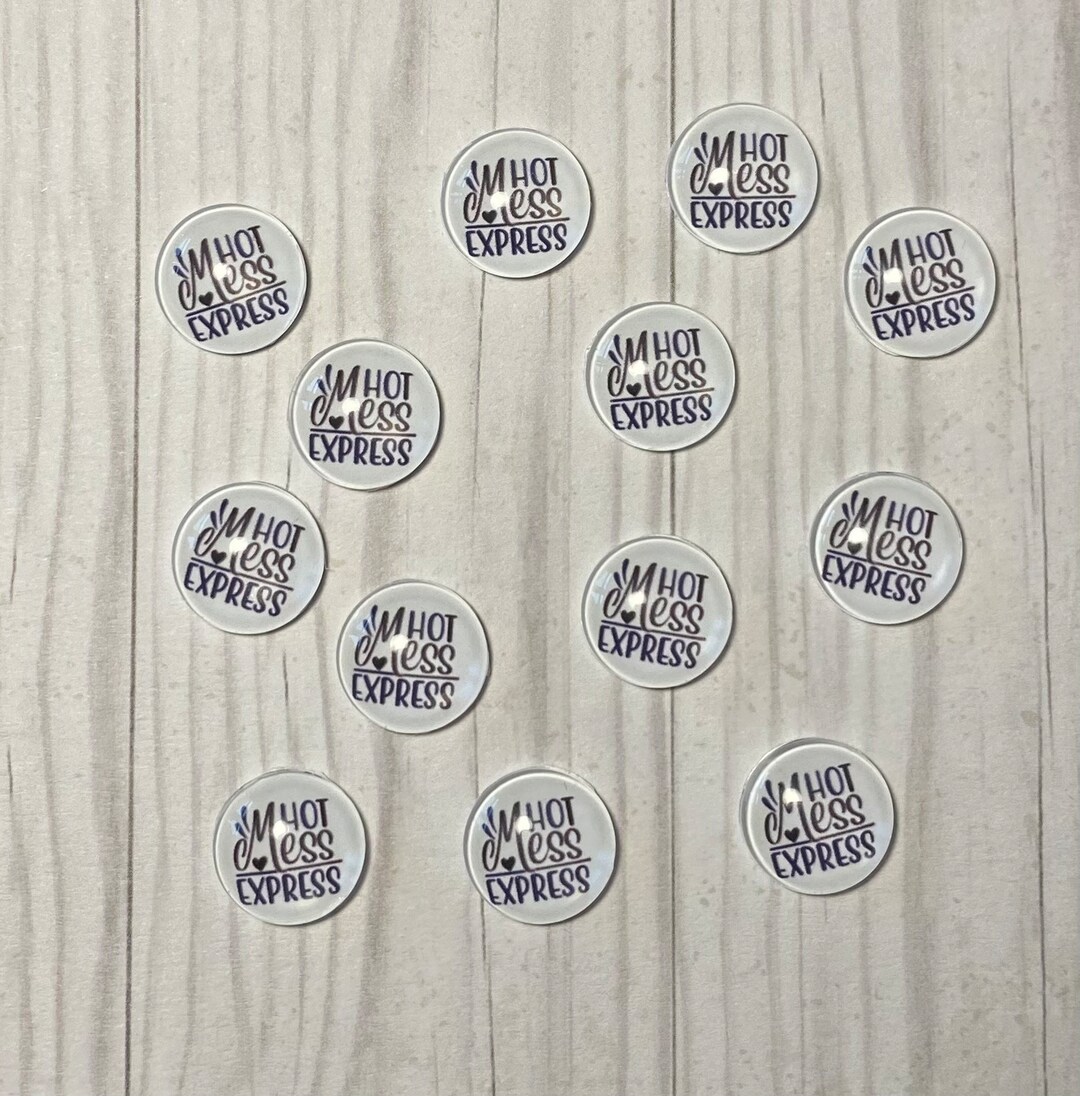 Hot Mess Express Glass Domed Flat Back Cabochons (10mm, 12mm, 14mm ...