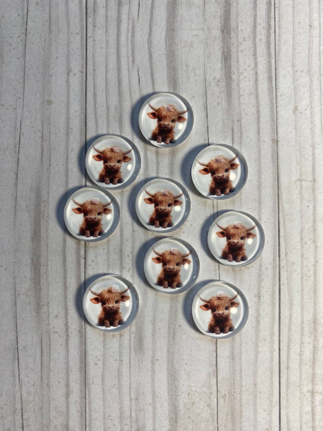 Baby Highland Glass Domed Flat Back Cabochons (10mm, 12mm, 14mm, 16mm ...