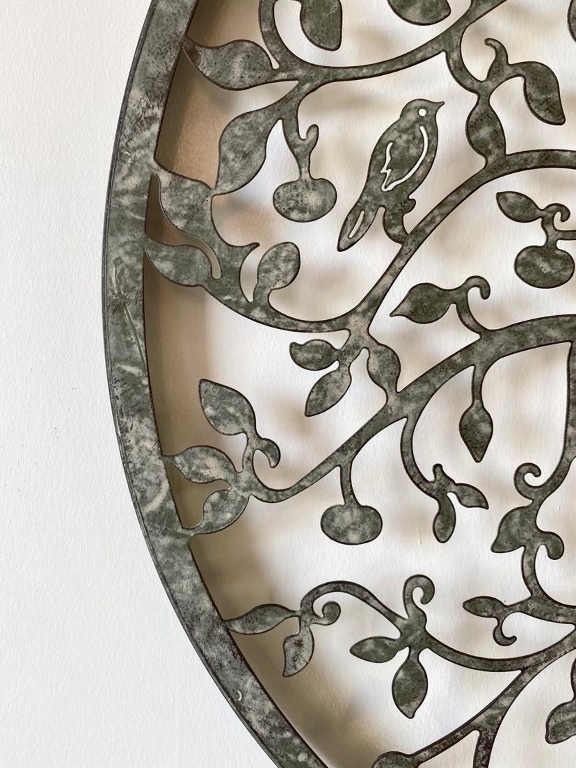 Beautiful Grey Steel Tree of Life Wall Art Made From | Etsy UK