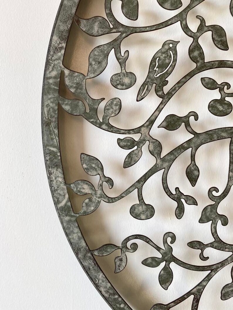 Beautiful Grey Steel Tree of Life Wall Art Made From | Etsy UK