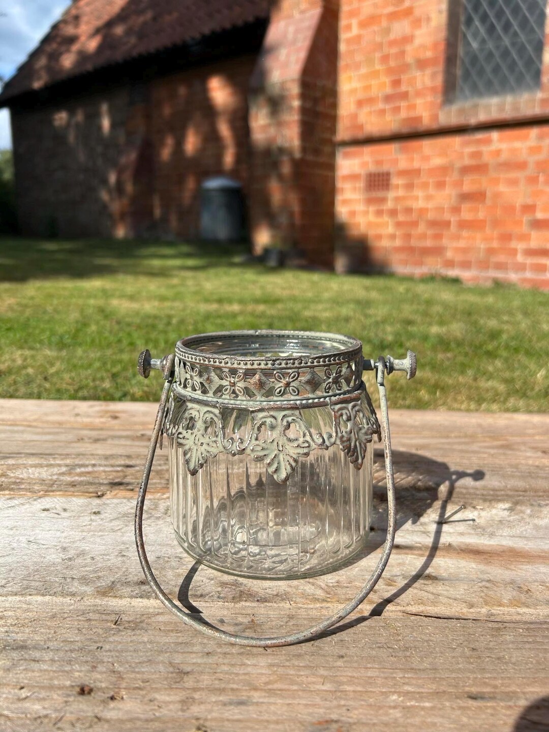 Regency Style Metal and Glass Rose Gold Candle Lantern Holder Jar - Etsy UK