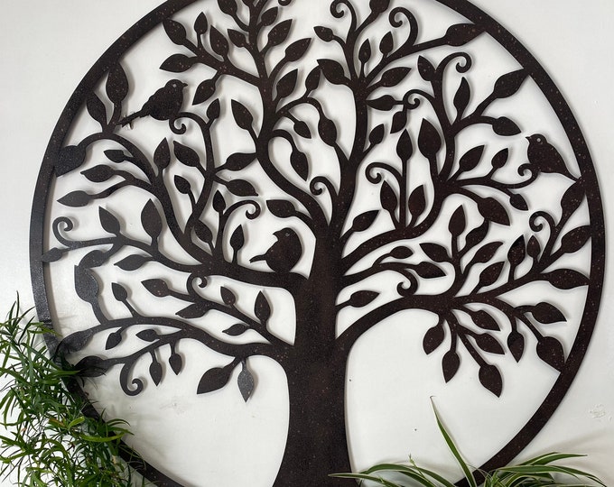 Metal Wall Art Decor 3D Sculpture 3 Piece Oak Tree Modern - Etsy UK