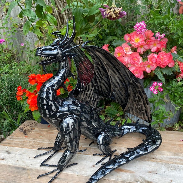 Garden Dragon Statue - Etsy UK