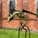 Gold Metal Dragon Garden Wind Rocker Mystical Outdoor Weather Ornament ...