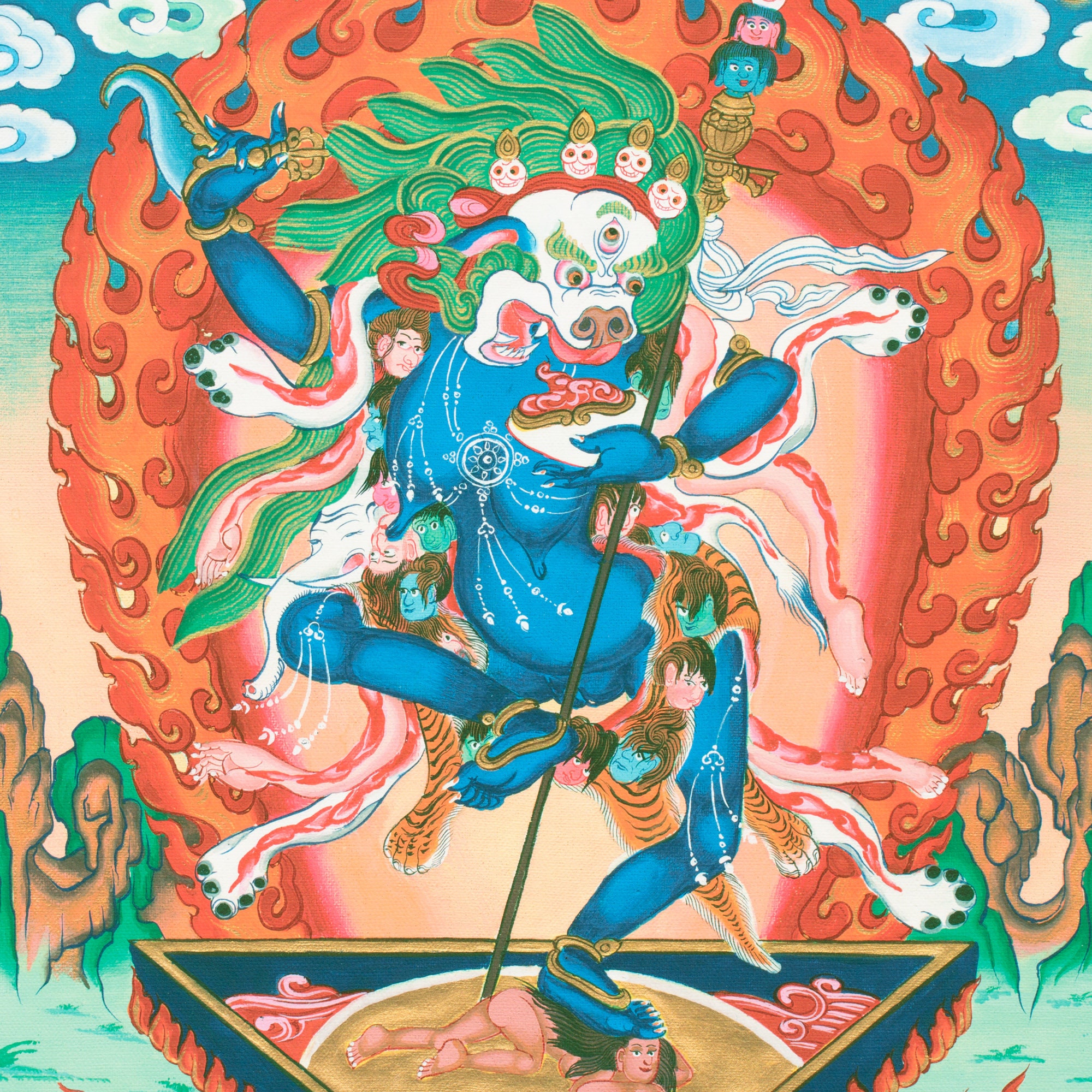 Thangka Senge Dongma Aka Simhamukha High Quality Print on - Etsy