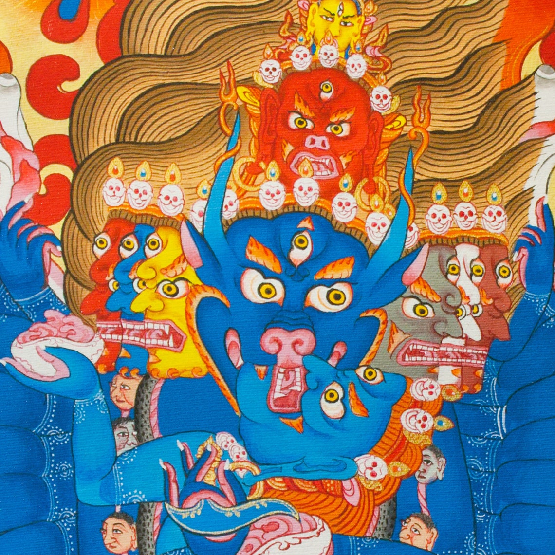 Thangka Yamantaka Aka Vajrabhairava or Shinje High Quality - Etsy Australia