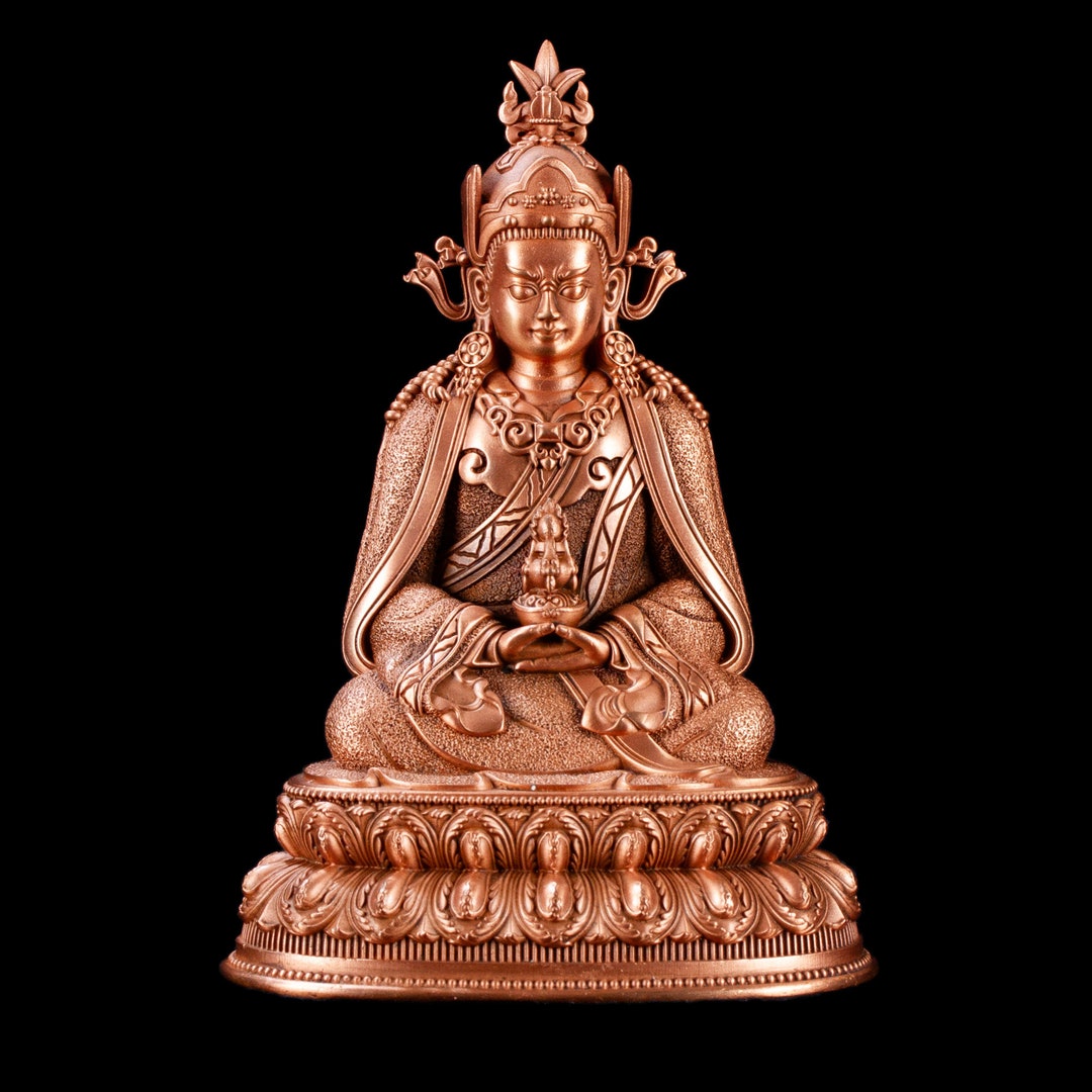 Statue of Padmasambhava “lotus-born” Aka Guru Rinpoche in Rare to Find Dewa Chenpo Form, Height ...