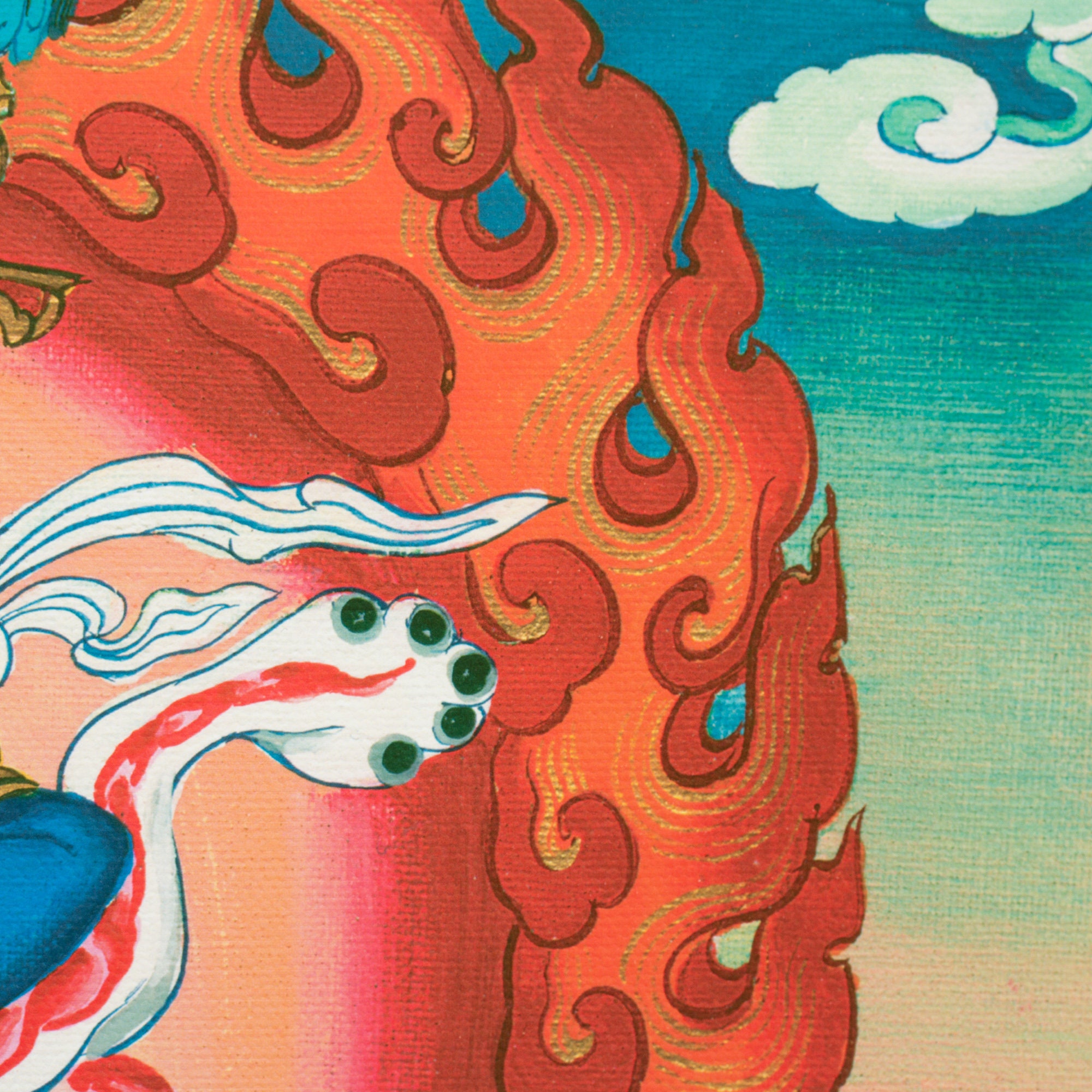 Thangka Senge Dongma Aka Simhamukha High Quality Print on - Etsy Hong Kong