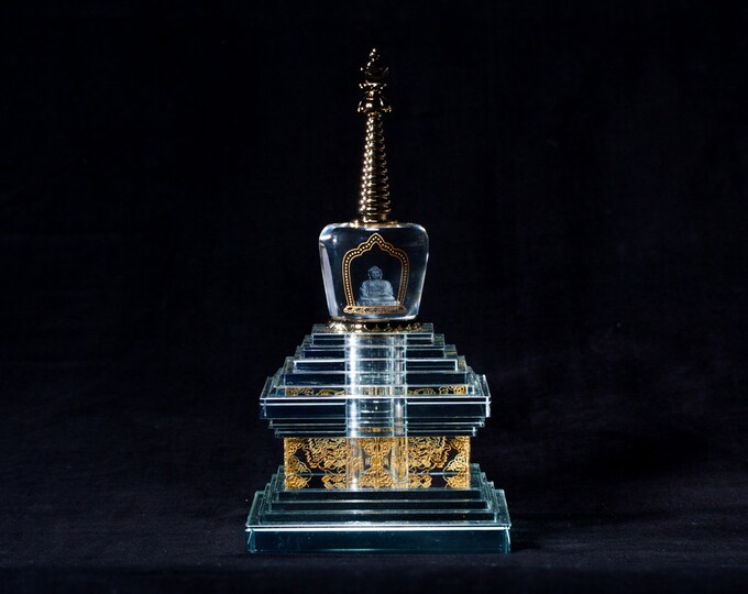Amazing Buddhist Enlightenment Glass Stupa / Himalayan Perfect K9 ...