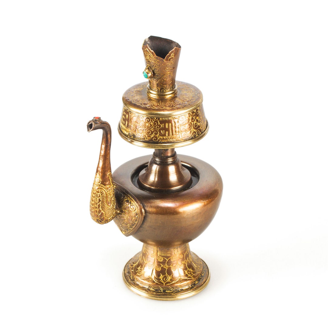 Bumpa With Spout Tibetan Sacred Water Vase Used for Ritual Practices ...