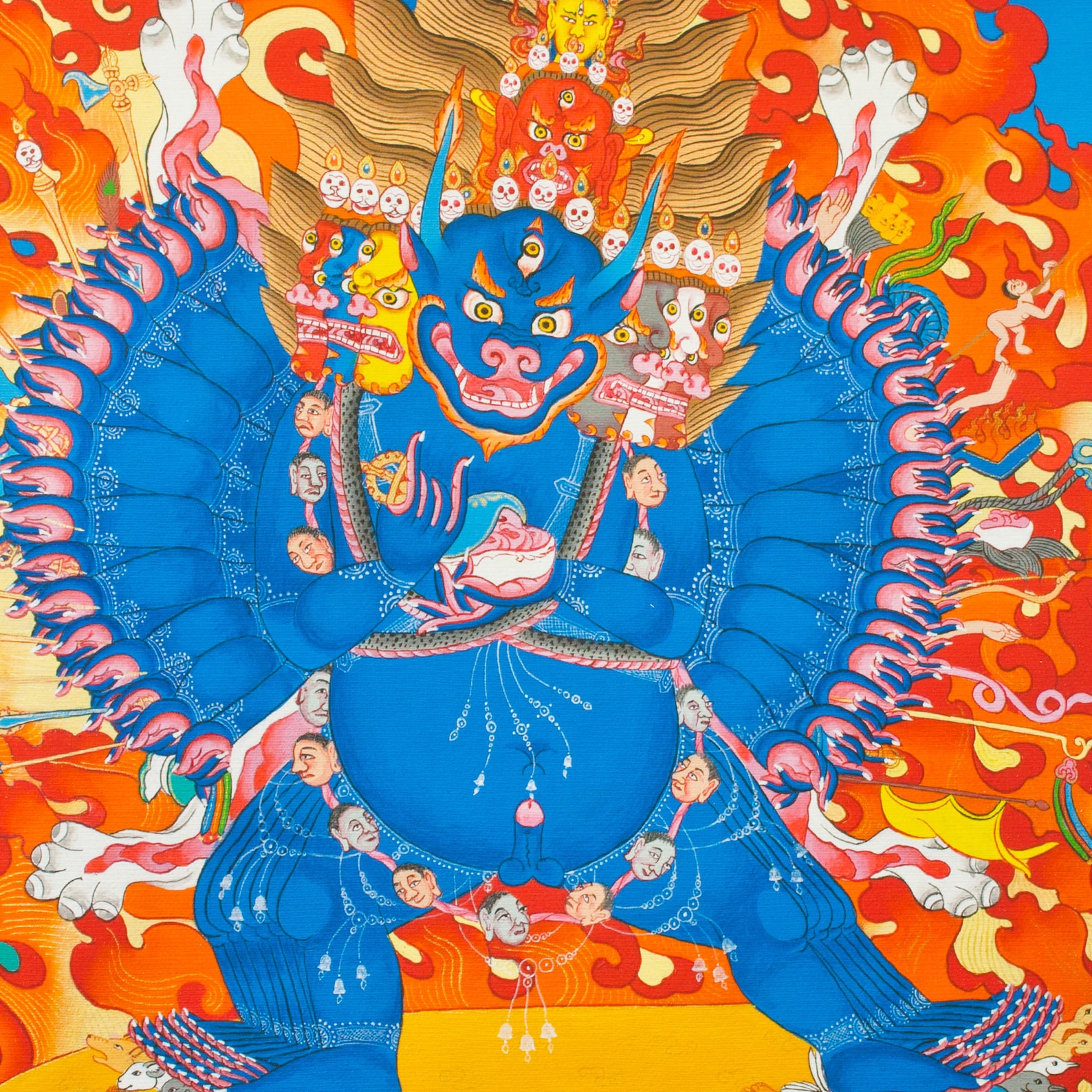 Thangka Yamantaka Aka Vajrabhairava or Shinje High Quality - Etsy